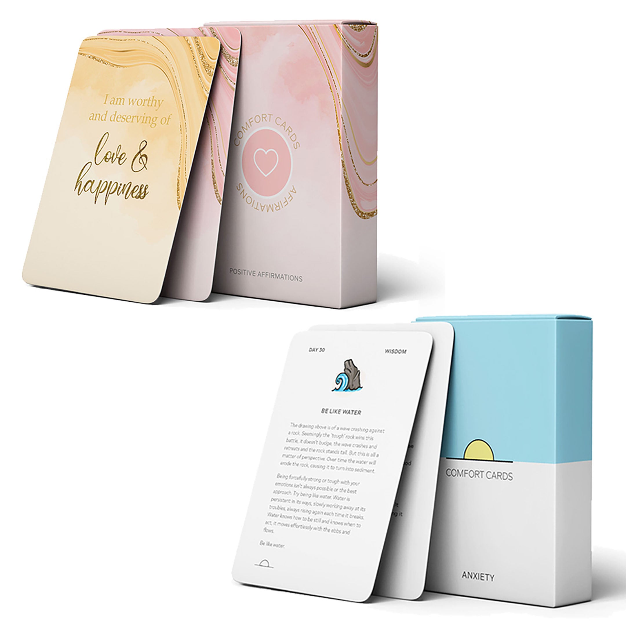 Anxiety Relief + Positive Affirmation Combo – Comfort Cards